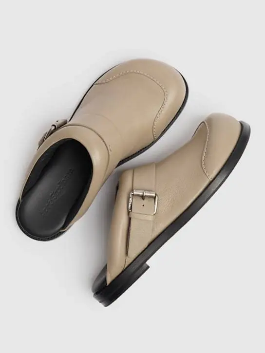 Acne Studios Buckled Mules With Rounded Toe