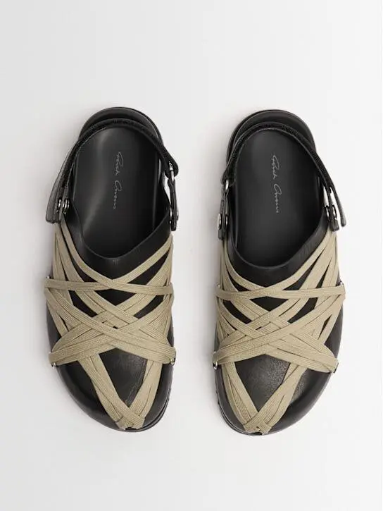 Rick Owens Mules With Woven Mask