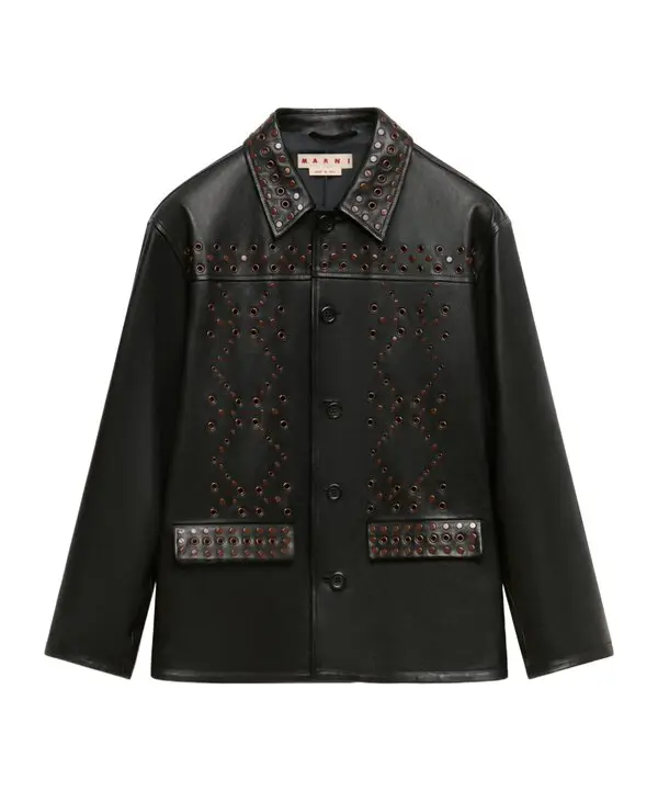 Marni Leather Studded Jacket