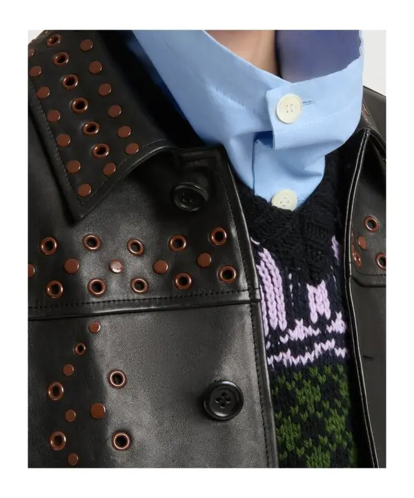 Marni Leather Studded Jacket