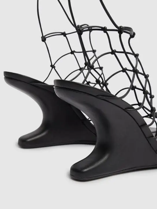 Rick Owens Wedge Sandals With Ankle Strap