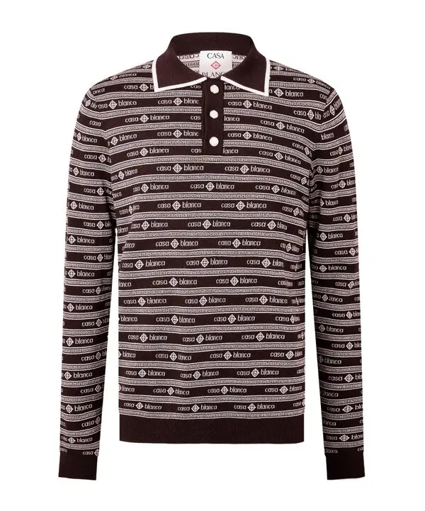 Casablanca Long-sleeve Polo Shirt