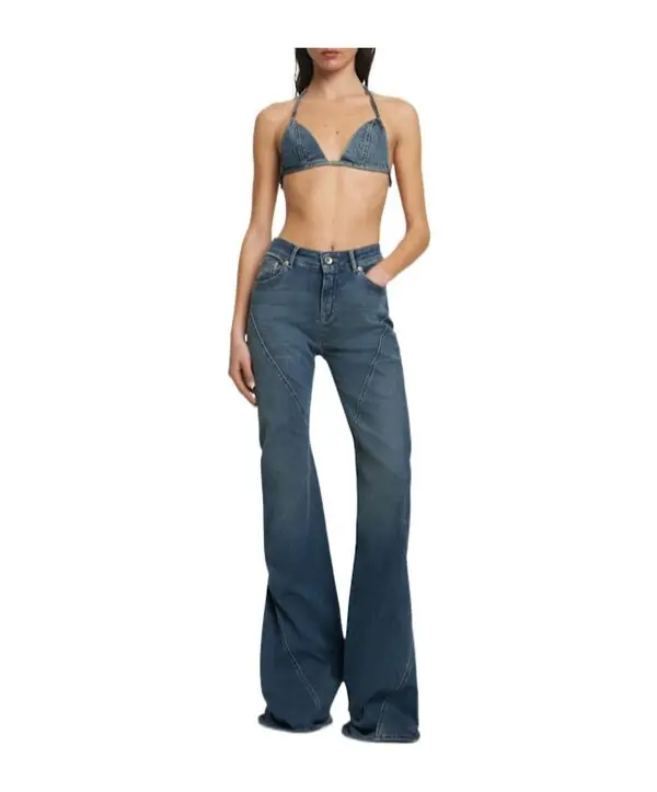 Rick Owens Denim Triangle Cotton Bra