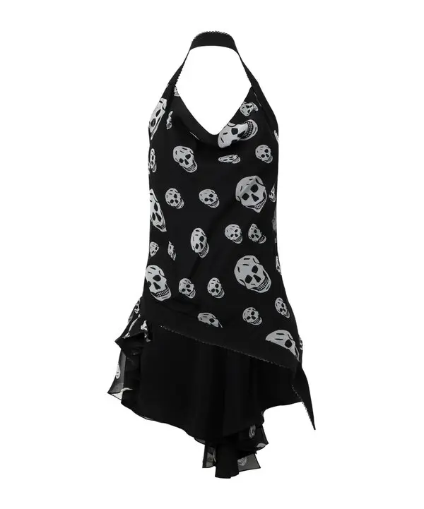 Alexander McQueen Offshoulder Asymmetrical Dress - Black