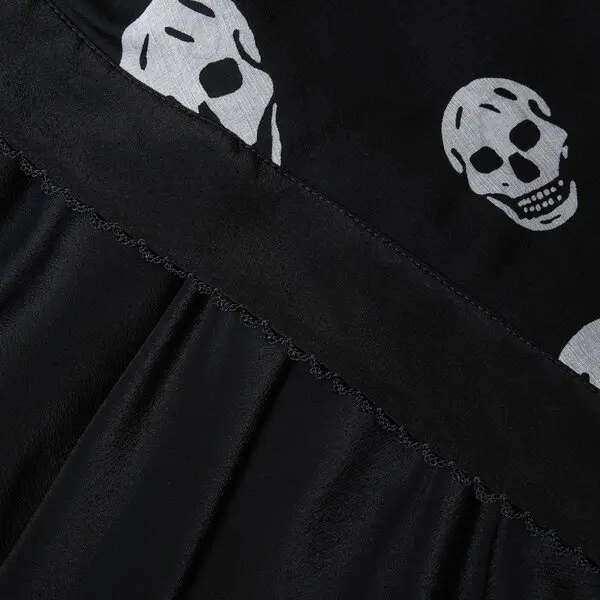 Alexander McQueen Skull Print Asymmetrical Halterneck Dress
