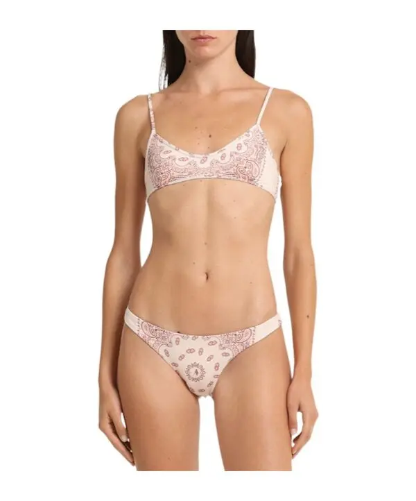 Attico Bandana Print Bralette Bikini