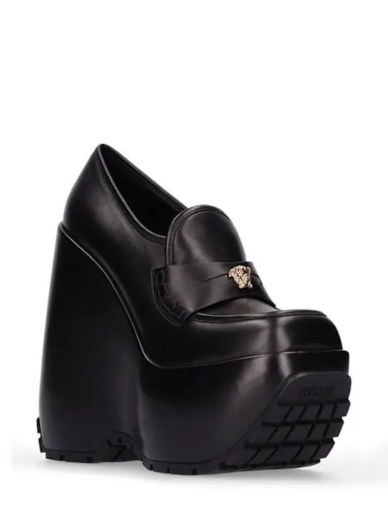 Versace 160mm Medusa Platform Leather Wedges