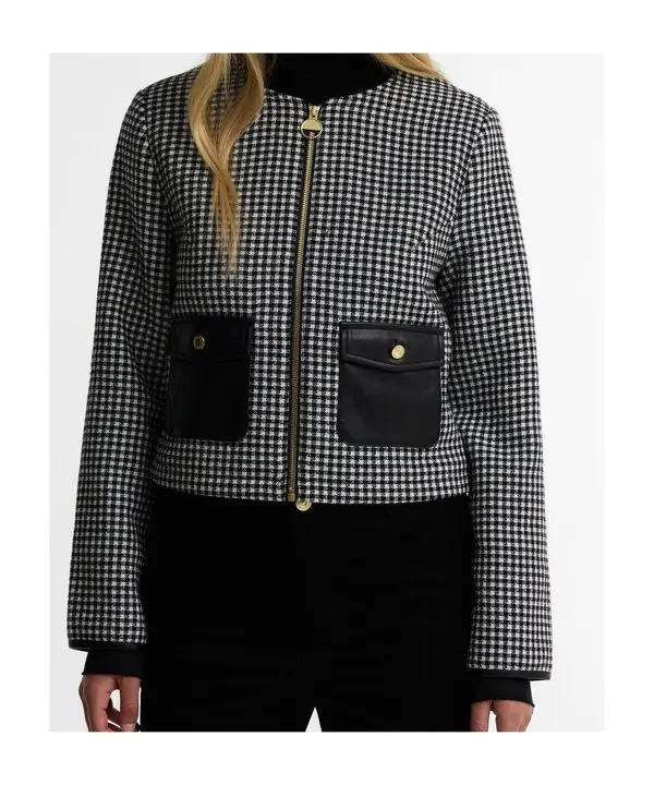 Barbour Checked Zip-up Jacket With Flap Pockets