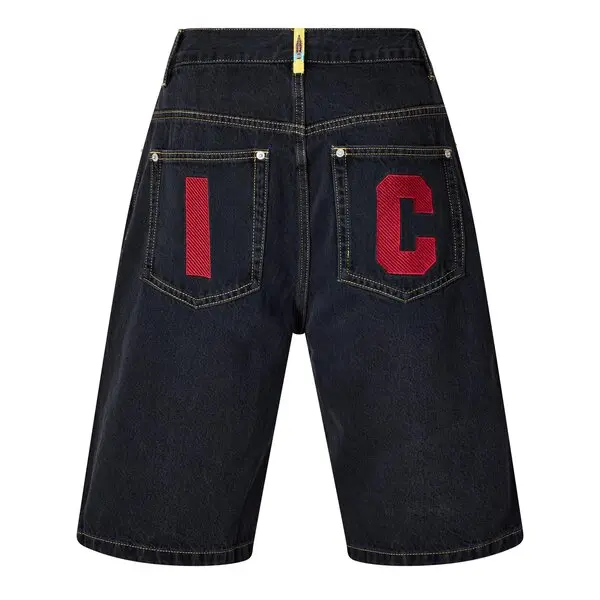 ICECREAM Denim Shorts With Embroidered Details