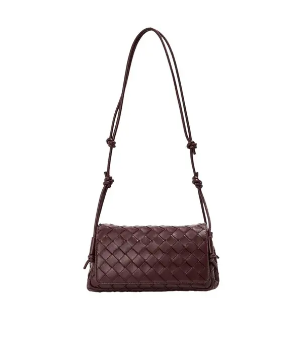 Bottega Veneta Woven Leather Mini Bag - Black