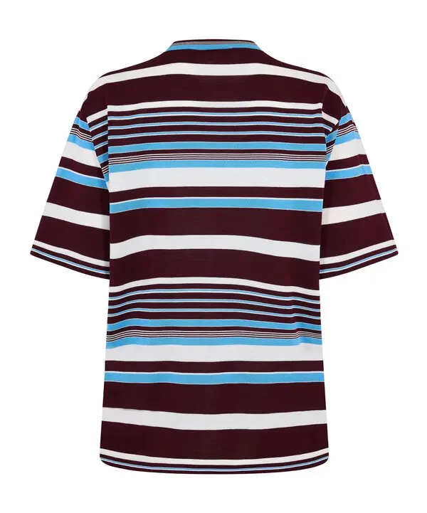 Prada Color-block Striped Short Sleeve Tee - Brown
