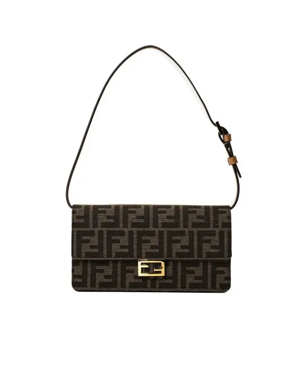 Fendi Monogram Printed Rectangular Shoulder Bag
