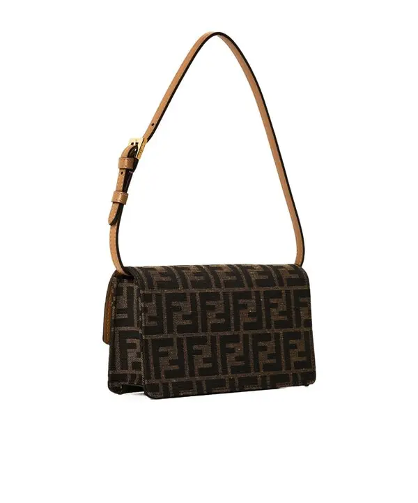 Fendi Monogram Printed Rectangular Shoulder Bag