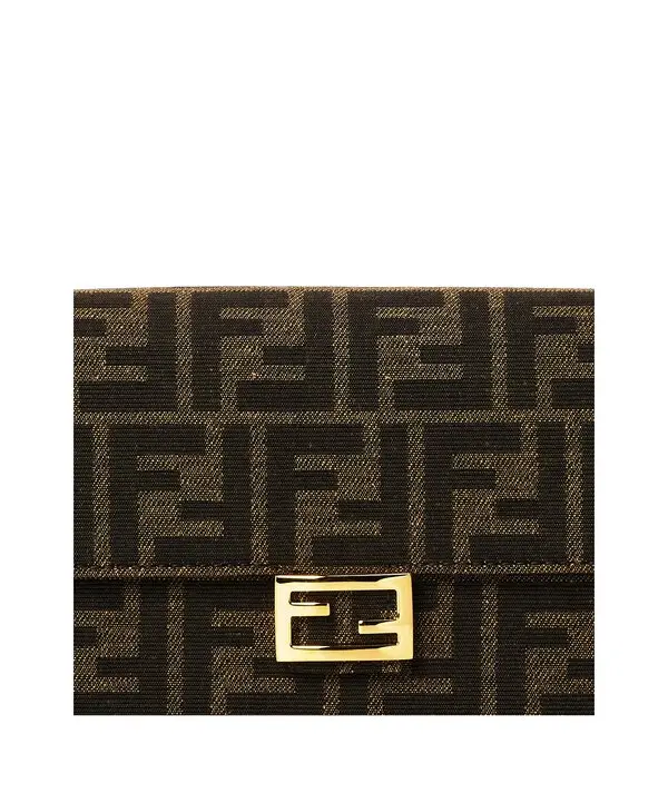 Fendi Monogram Printed Rectangular Shoulder Bag