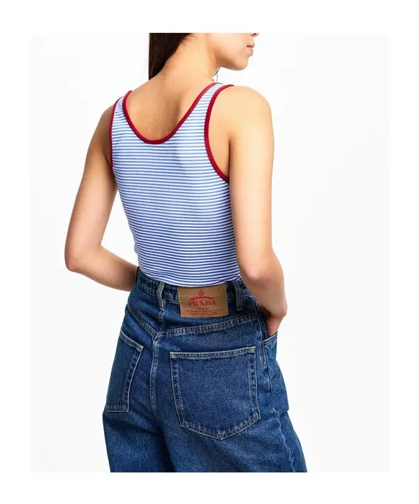 Prada Slim-fit Striped Tank Top