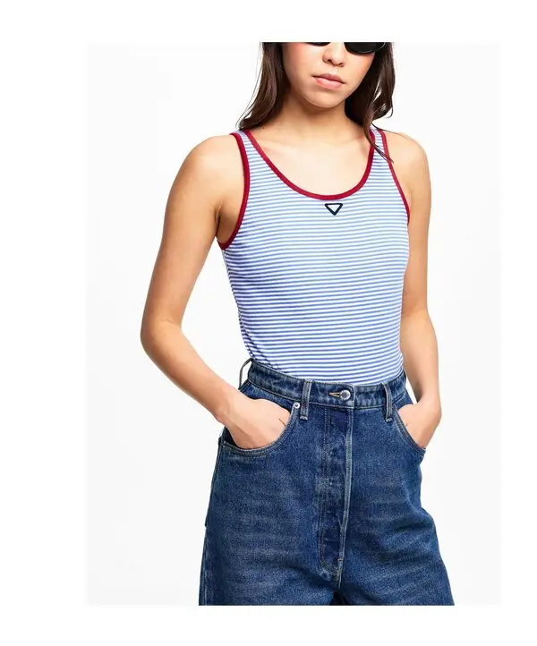 Prada Slim-fit Striped Tank Top