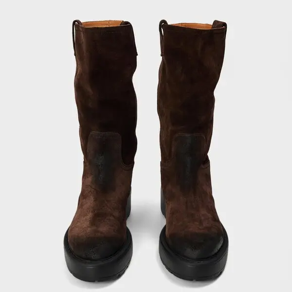 Miu Miu Flat Knee-high Boots - Black