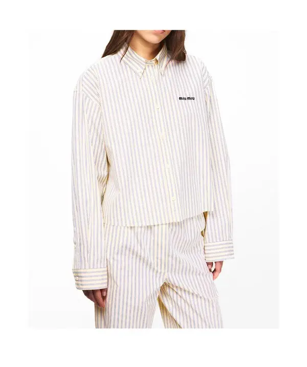 Miu Miu Striped Button-down Shirt