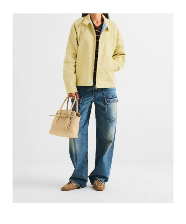 Miu Miu Relaxed Fit Zip-up Jacket - Nude