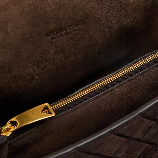 Bottega Veneta Woven Suede Clutch Bag