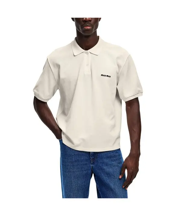 Miu Miu Off- Short-sleeve Polo Shirt