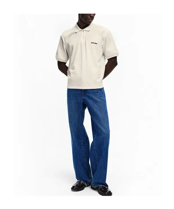 Miu Miu Off- Short-sleeve Polo Shirt