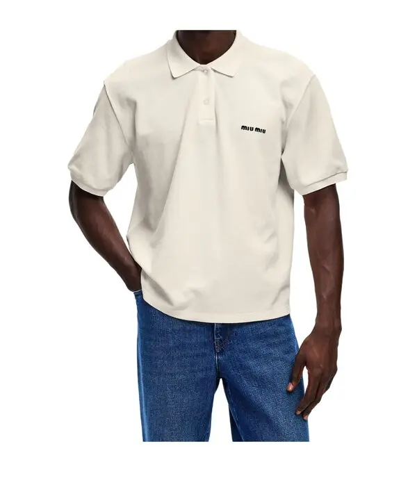 Miu Miu Off- Short-sleeve Polo Shirt