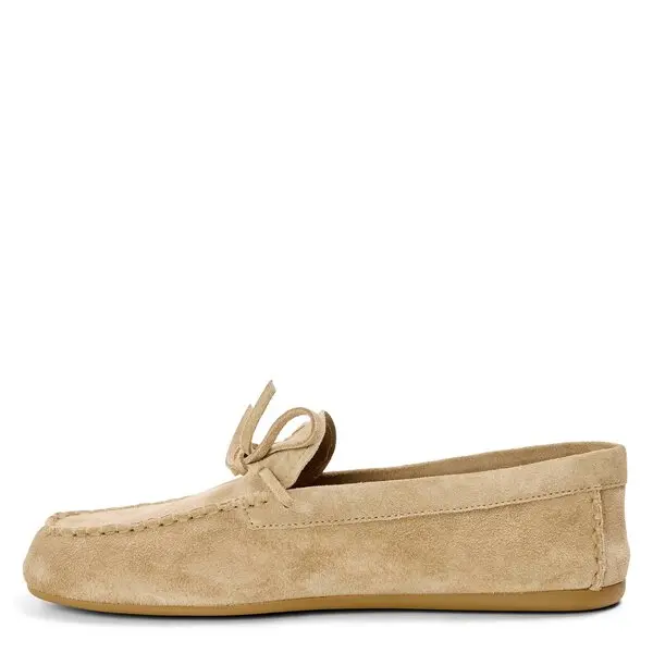 Miu Miu Suede Loafers With Bow Detailing