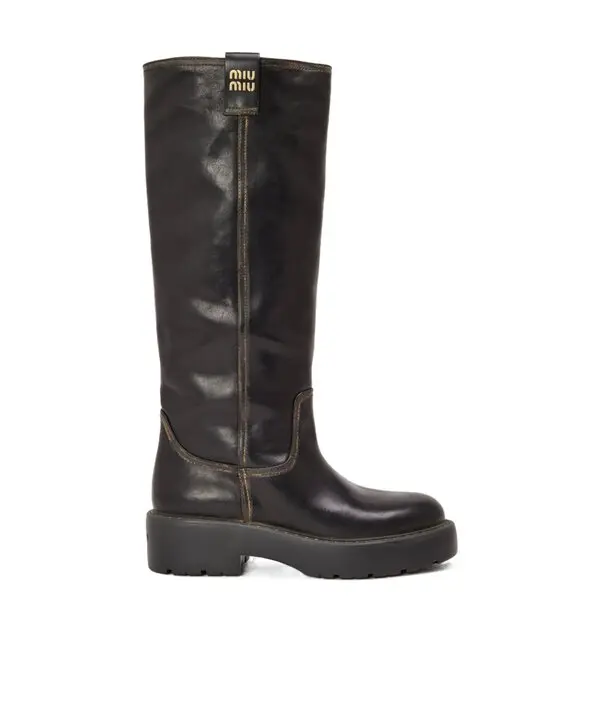 Miu Miu Suede Knee-high Boots