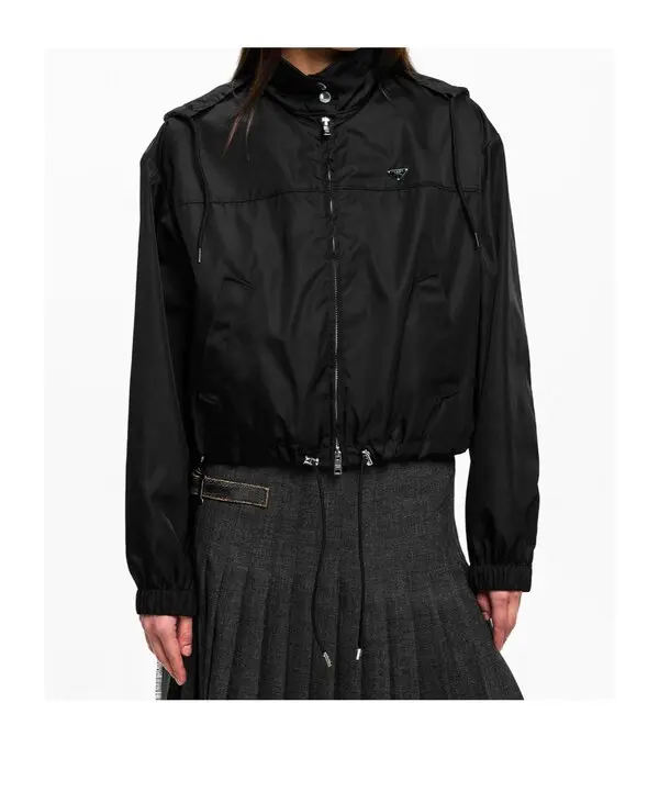Prada Lightweight Cropped Zip-up Jacket