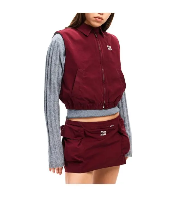 Miu Miu Collared Sleeveless Vest
