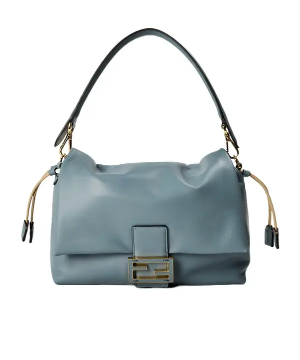 Fendi Casual Leather Shoulder Bag - Gray