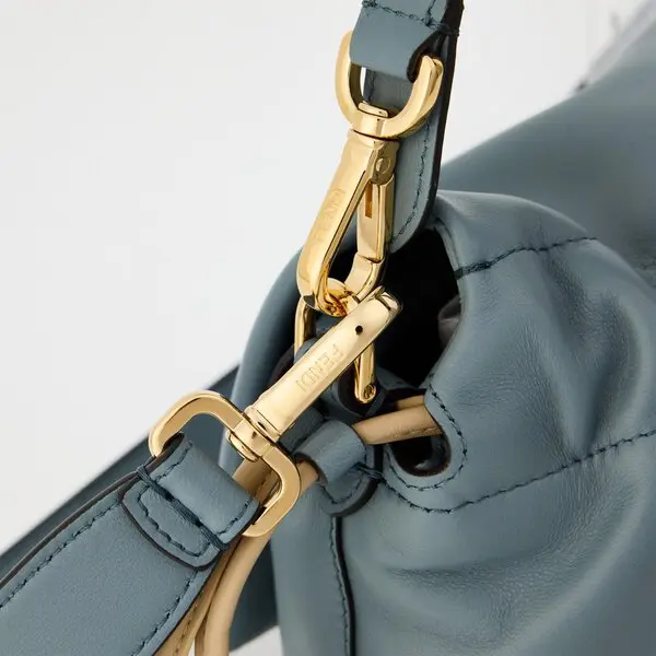 Fendi Casual Leather Shoulder Bag - Gray