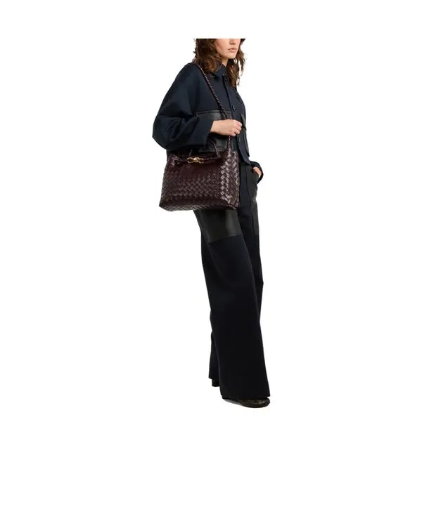 Bottega Veneta Woven Leather Tote Bag - Black