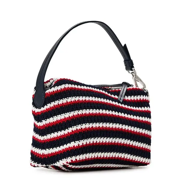 Miu Miu Striped Shoulder Bag - Black