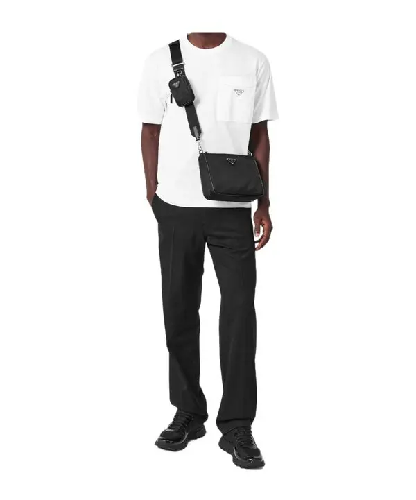 Prada Plain Cotton Badge Pocket T-shirt