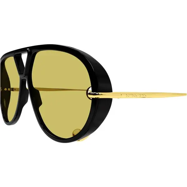 Bottega Veneta Aviator Sunglasses With Logo Detail - Green