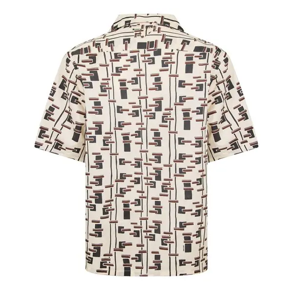 Prada Patterned Short Sleeve Shirt - White