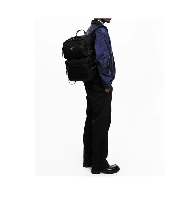 Prada Triangular Logo Backpack