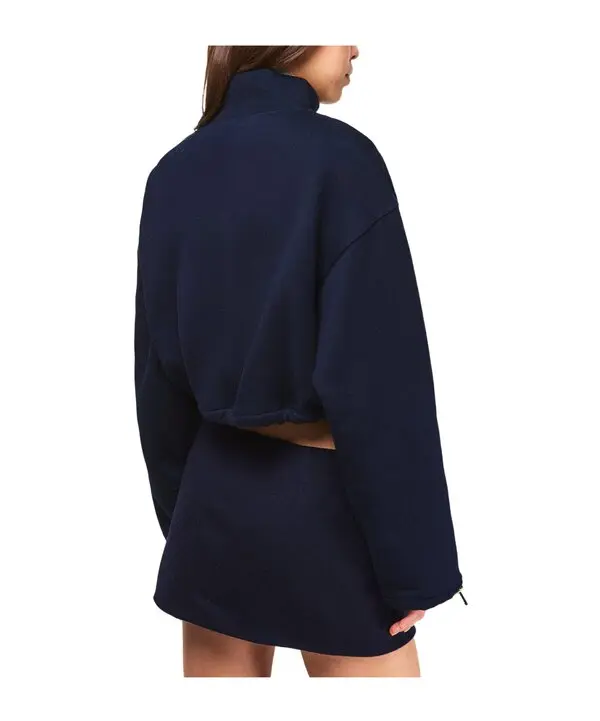Miu Miu Cropped Zip-up Fleece Jacket
