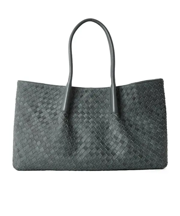 Bottega Veneta Woven Leather Tote Bag - Black