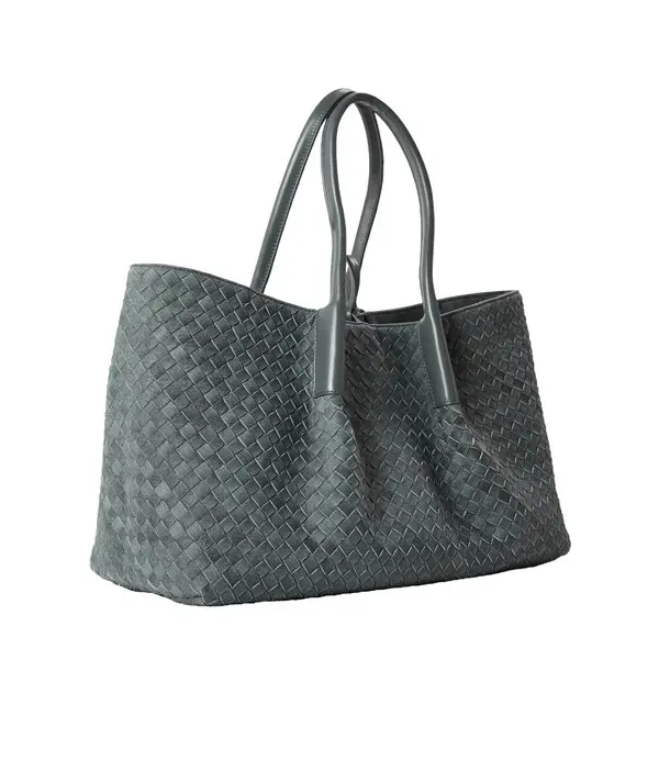 Bottega Veneta Woven Leather Tote Bag - Black
