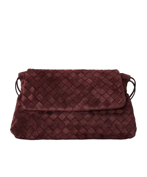Bottega Veneta Suede Mini Bag - Red