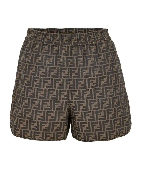 Fendi Ff Monogram Canvas Shorts