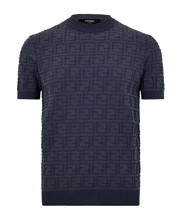 Fendi Short-sleeve Knit Top - Black