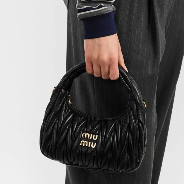 Miu Miu Leather Hobo Bag