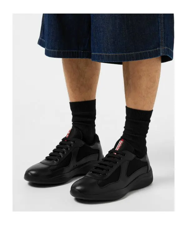 Prada America's Cup Lace-up Sneakers - Nero