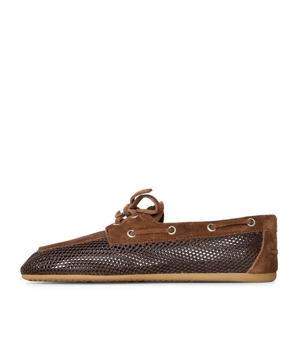 Miu Miu Lace-up Front Flats