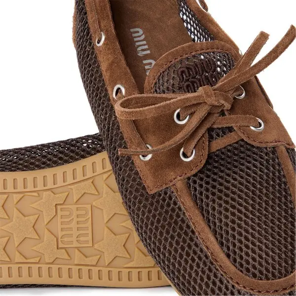 Miu Miu Lace-up Front Flats