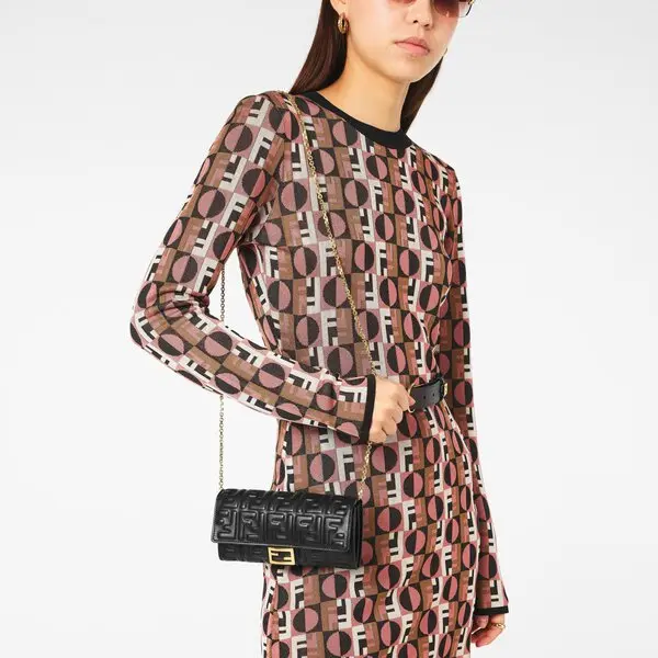 Fendi Baguette Continental Wallet On Chain